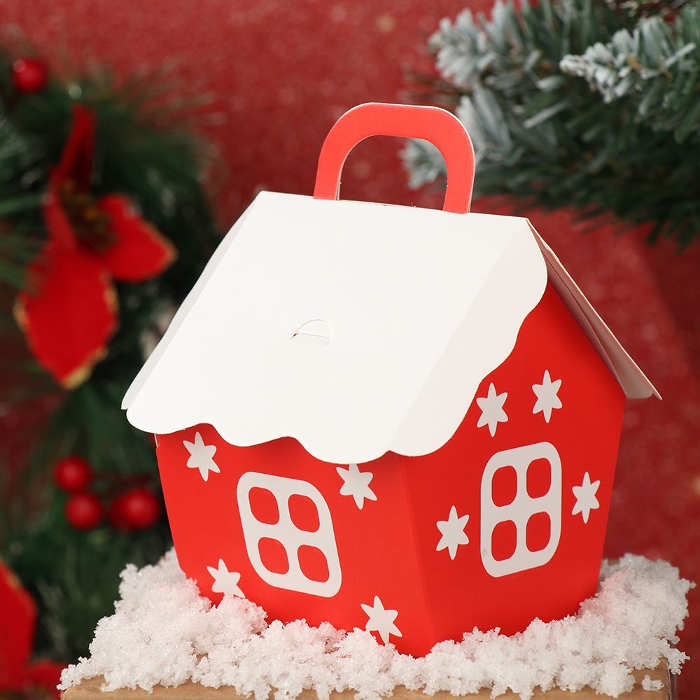 Red Candy Box Xmas Decoration Supplies Cookies Pouch Christmas Gift ...