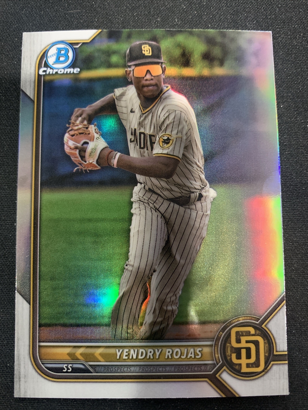 2022 Bowman Draft Chrome Yendry Rojas Refractor #BDC-2 San Diego Padres ...