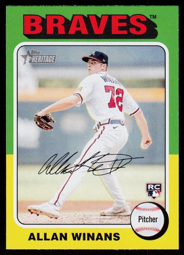 2024 TOPPS HERITAGE ALLAN WINANS #432 Baseball Rookie BRAVES RC | eBay