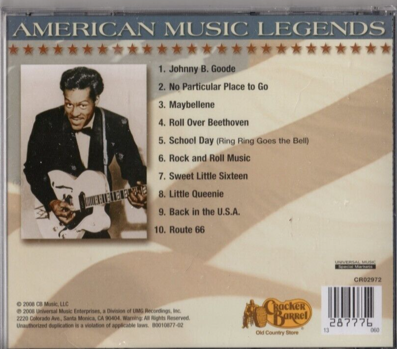 CHUCK BERRY, CD "AMERICAN MUSIC LEGENDS" NEW & SEALED. | eBay