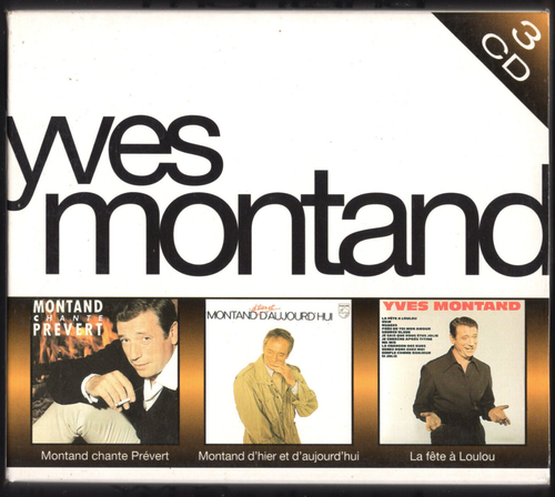 3 CD ★ Yves Montand - Rare Coffret 3 albums (avec Chante Prevert ...