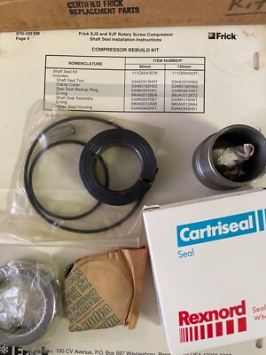 Frick 111Q0043229 SHAFT SEAL assembly kit 95MM XJF XJS 95 RXB RXF 12 15 ...