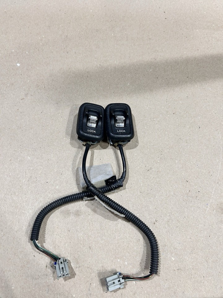 90-93 Acura Integra DA9 Lock Switch Set BLACK USDM Door Locks Control ...