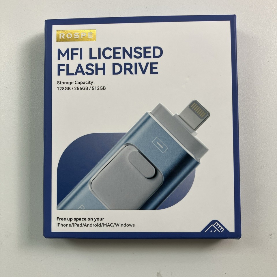 Rospe Apple MFi Certified 256GB Flash Drive for iPhone Thumb Drive Photo Stick | eBay