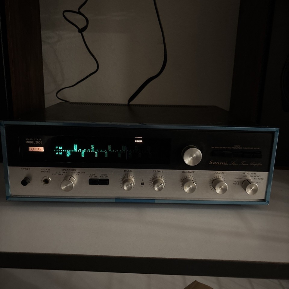 SANSUI Model 2000 Solid State Stereo Tuner Amplifier Super Clean Tested ...