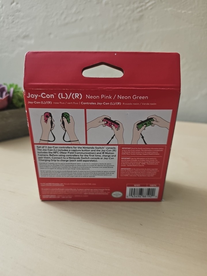 Nintendo Switch Joy-Con Controller Pair - Neon Pink/Neon Green (19 ...