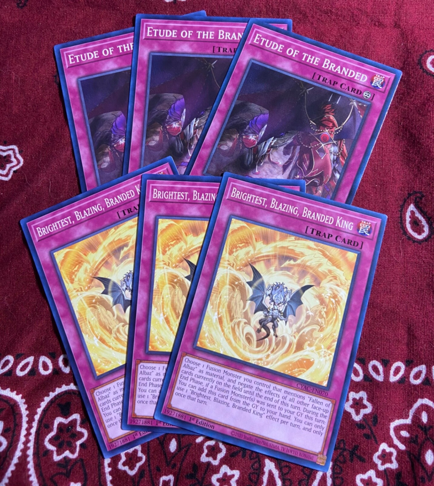 Yu-Gi-Oh! X3Elude Of The Branded & Brightest, Blazing,Branded King-CYAC ...