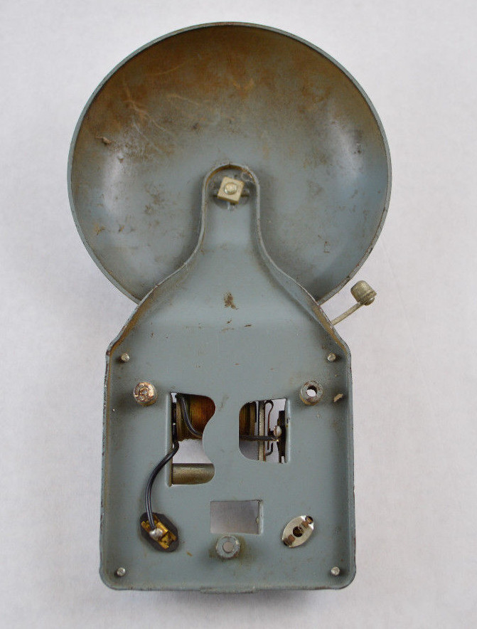 Vintage Metal Warehouse Office Phone Bell Ringer Gray Prop | eBay