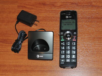 New - Accessory Handset + Charging Cradle for AT&T Cordless Phone ...