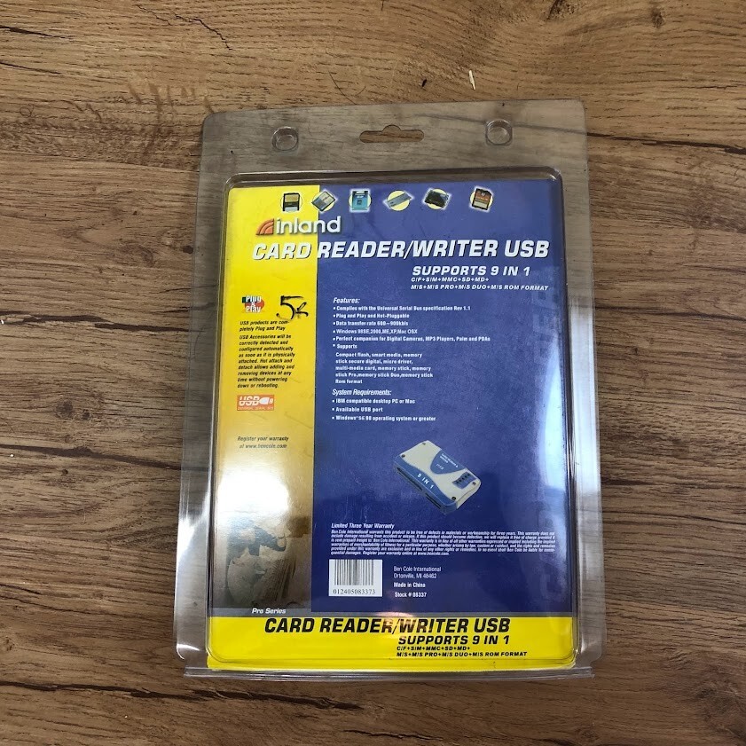 Inland Card Reader/Writer USB Support’s 9 In 1 12405083373| eBay