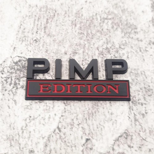 2PCS Metal leaf board car Emblem pimp EDITION badge Car Rear bumper ...