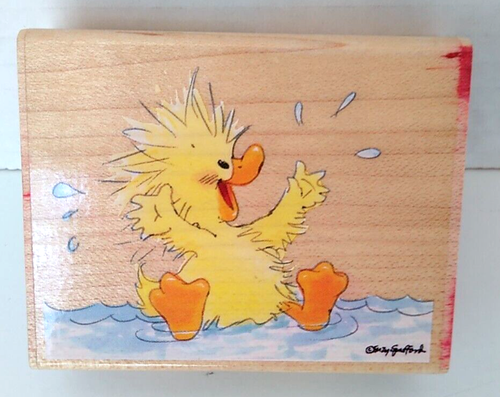 Little Suzy's Zoo Splashing Witzy Duck Mounted Wooden Stamp A2263E | eBay