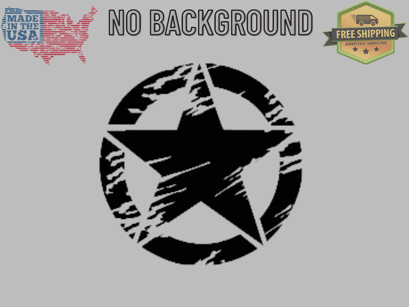 Distressed Army Star Vinyl Decal - Choose Size & Color | eBay