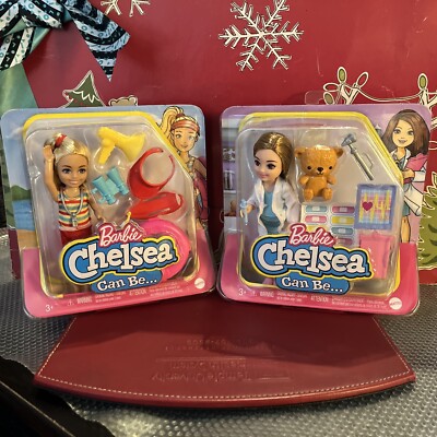 Barbie Chelsea You Can Be Anything Doctor & Lifeguard Career Dolls ...