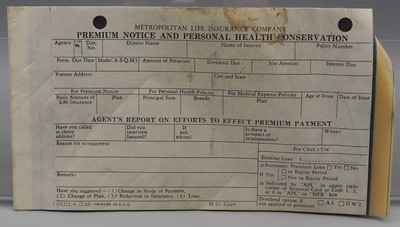 Metropolitan Life Insurance Company Premium Notice | eBay