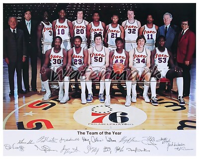1976 - 77 Philadelphia 76ers Team Picture Color 8 X 10 Photo Picture | eBay