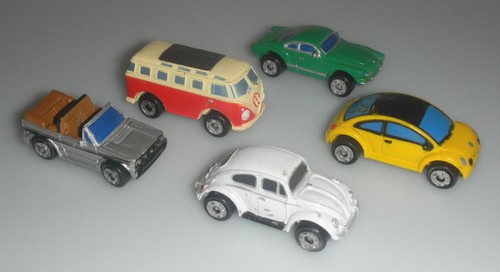 1980s Micro Machines VW Car Lot Bug Bus Van Transporter Golf Rabbit ...