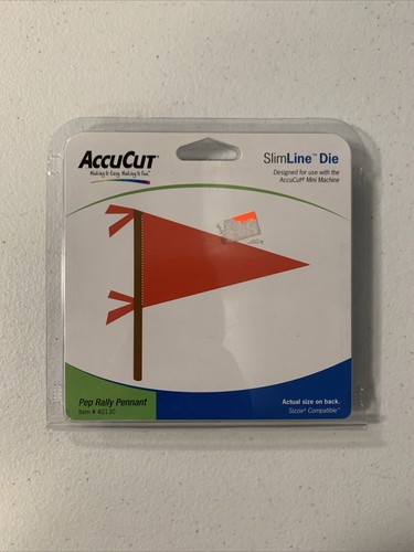 Brand New AccuCut SlimLine Die “Pep Rally Pennant” #40130 Sealed | eBay