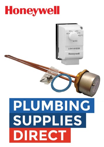 Copper Immersion Heater Thermostat 11" / 27" With Honeywell L641A Stat ...