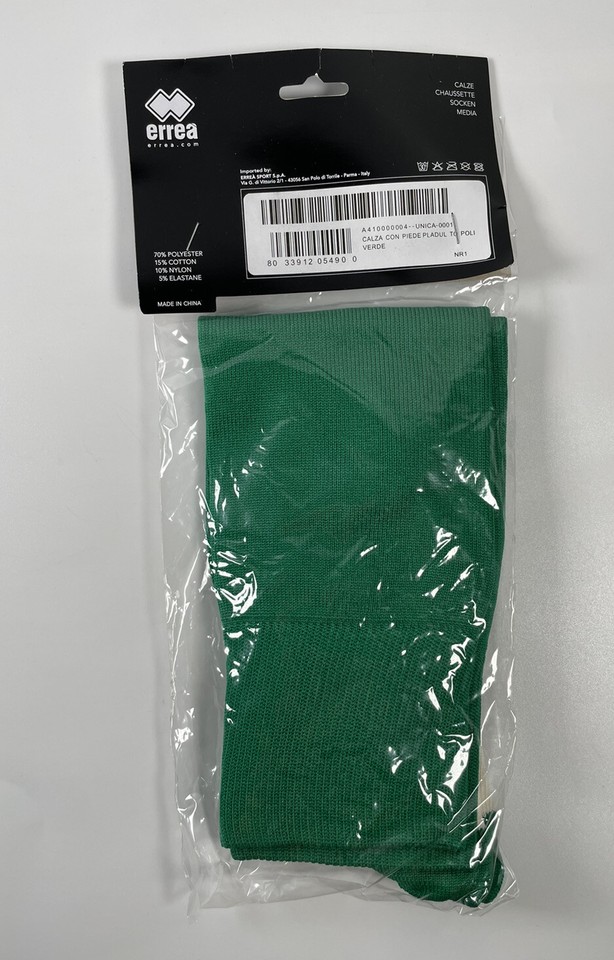 ERREA Technical Football Socks | Dark Green & White | Size Adult | NEW ...