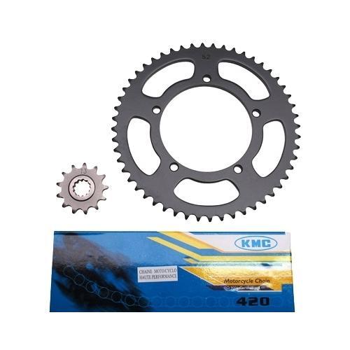 kit chaine moto pour yamaha dtr sm mbk x-limit sm 50cc après 2003 (420 ...