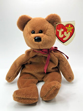 Teddy the Bear (Brown, New Face) - Beanie Babies - Beaniepedia
