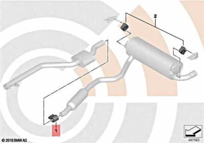 Genuine BMW E60N E61N F01 F01N F02 F02N F03 F06 Exhaust Clamp OEM ...