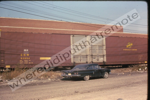Original Slide Chicago & Northwestern CNW 92054 Hi Cube Boxcar Proviso ...
