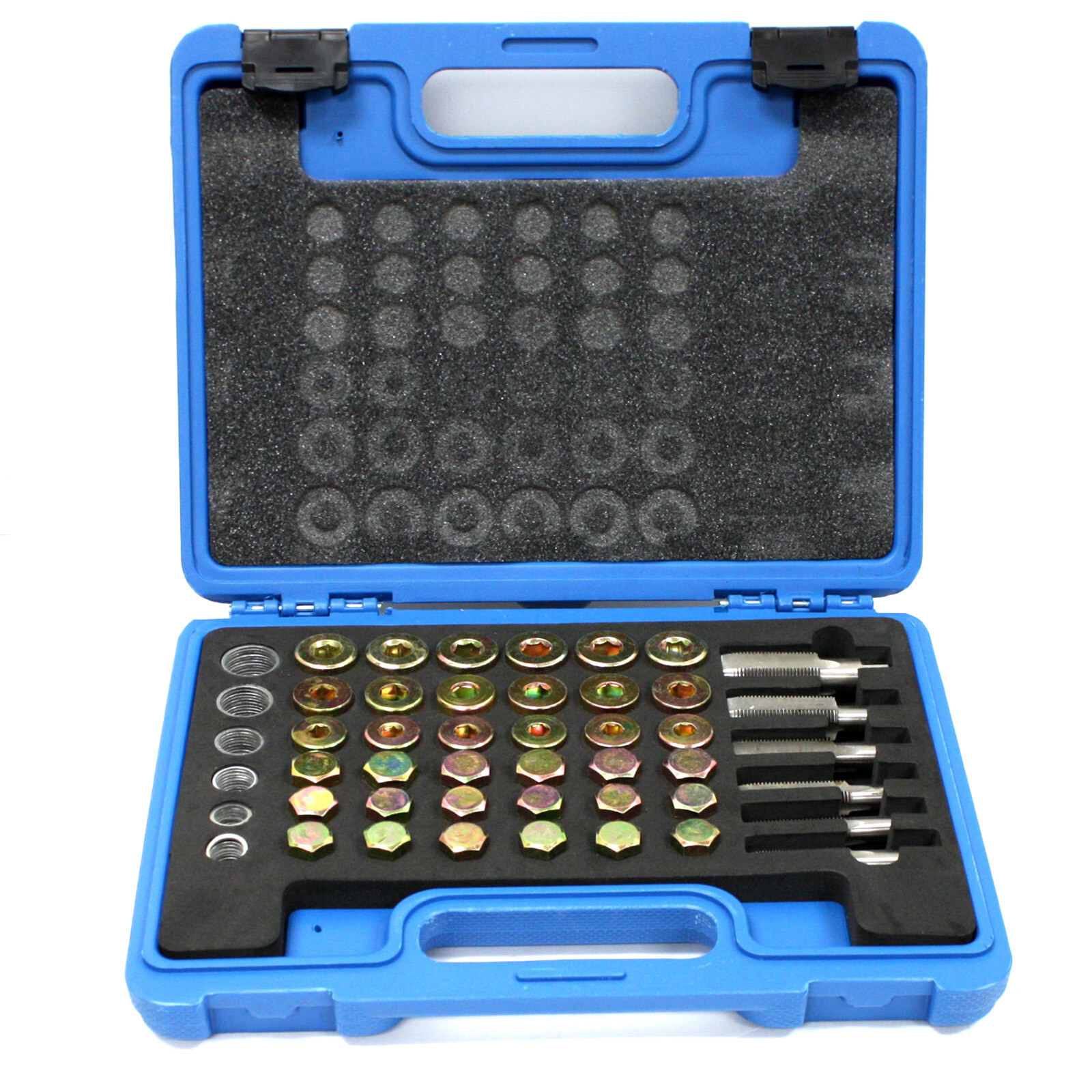 114PC Oil Pan Drain Sump Plug Key Thread Repair Tool Kit Set Drain plug ...