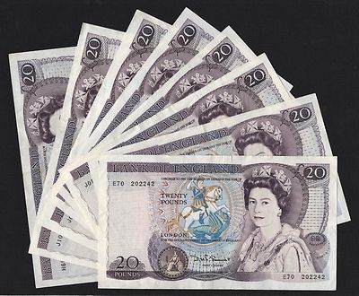 Somerset Shakespeare £20 Banknote First Type (1981-84) B350 Clean EF ...