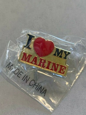 I Love My Marine pin, Military mom pin, Marine pin, gift for her, gift ...