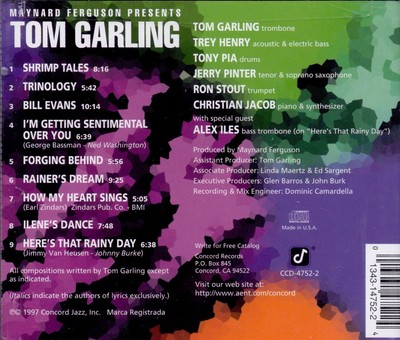 TOM GARLING MAYNARD FERGUSON PRESENTS TOM GARLING NEW CD 13431475224| eBay