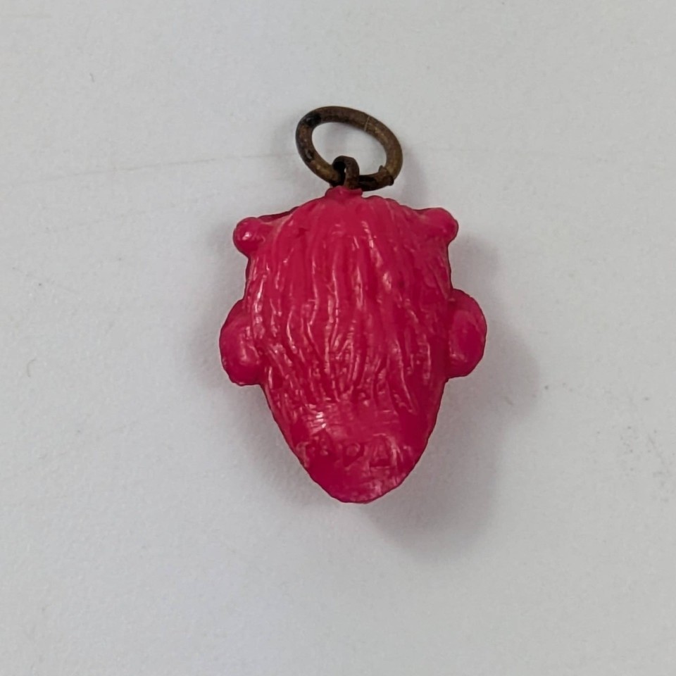 Vintage Red Celluloid Devil Head Charm Japan Midcentury Miniature with ...