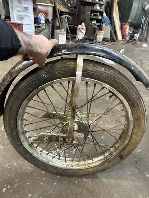 Vtg harley chopper Knucklhead Girder Springer 19” spool Rim 40 Mini ...