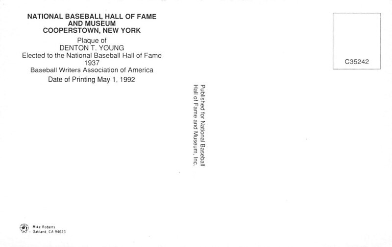 Denton T Cy Young National Baseball Hall of Fame | eBay