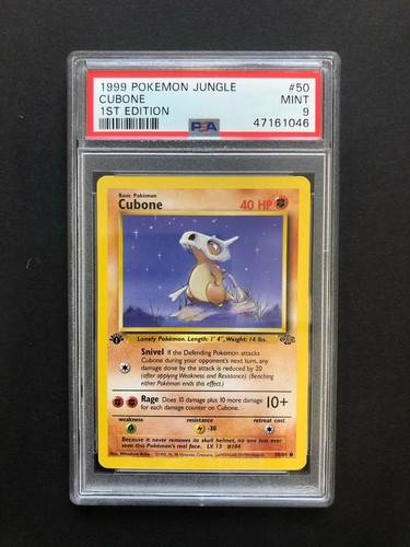 1999 1st Edition Cubone PSA 9 Jungle #50/64 Mint Rare First Vintage ...
