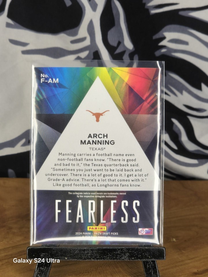 Arch Manning, RATED PROSPECT FEARLESS -2024 Panini Prizm Draft Picks F-AM -Texas | eBay