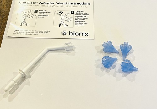 Bionic Otoclear Waterpik 1pc Adapter Wand & 4pcs Ear Irrigation Tips ...