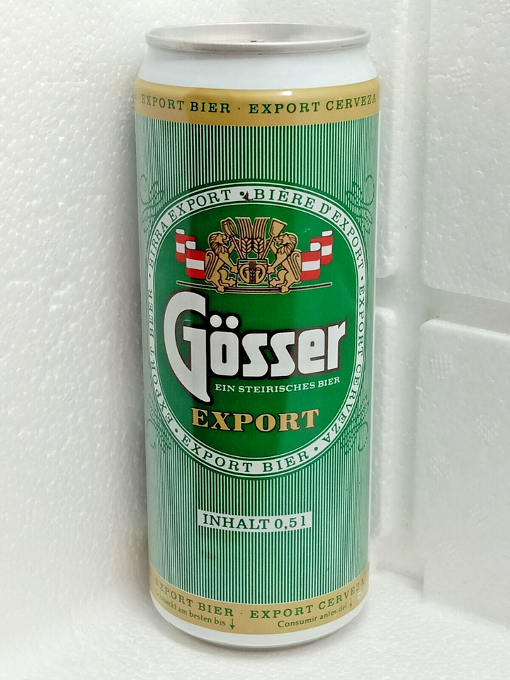 Vintage Empty Beer Can GOSSER 500 ml. Austria 1993 Top Open Collectible | eBay