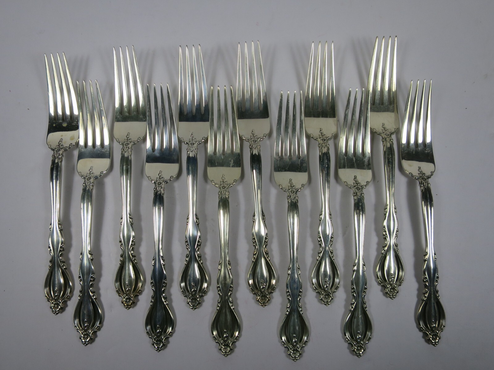 International Sterling Silver Grande Regency 12 Service Flatware Set 78 ...