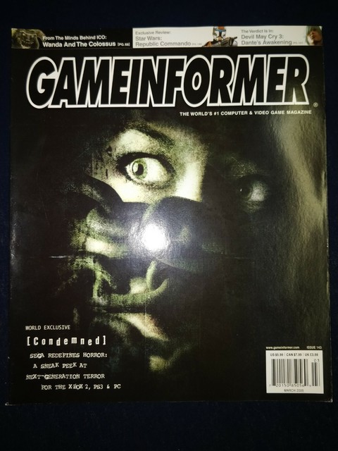 GAME Informer Magazine #143 Condemned Cover March 2005 for sale online ...