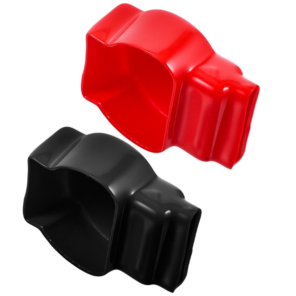 2 Pcs Insulated Cap Protective Cover Miss Battery Terminal Caps ...