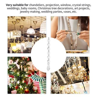 10PCS Acrylic Pendant 15cm Clear Long Drop Shape For Chandeliers Baby ...