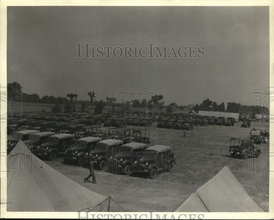 Press Photo Army 18th Infantry First Division Motor Pool Parking Lot ...
