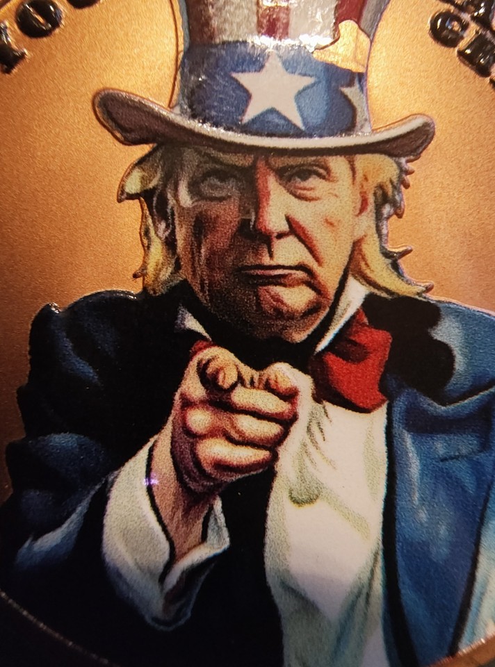 🇺🇸 "WE WANT YOU" Trump Uncle Sam MAGA 1 oz .999 Copper Round Colorized ...