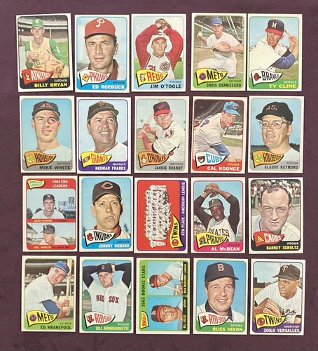 1965 Topps Baseball Card Lot of 40 High Grade NM OR BETTER Stars ...