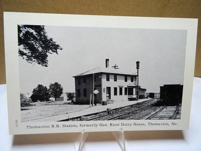 Vintage Postcard Thomaston RR Station Formerly Gen, Knox Dairy House ...