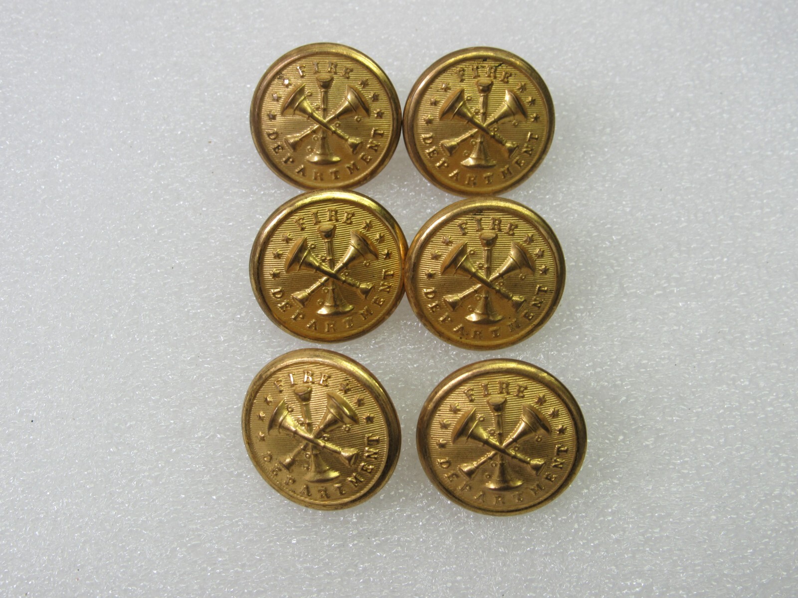 Lot of 6 Fire Department Class A Dress Uniform Buttons Size 7/8 ...