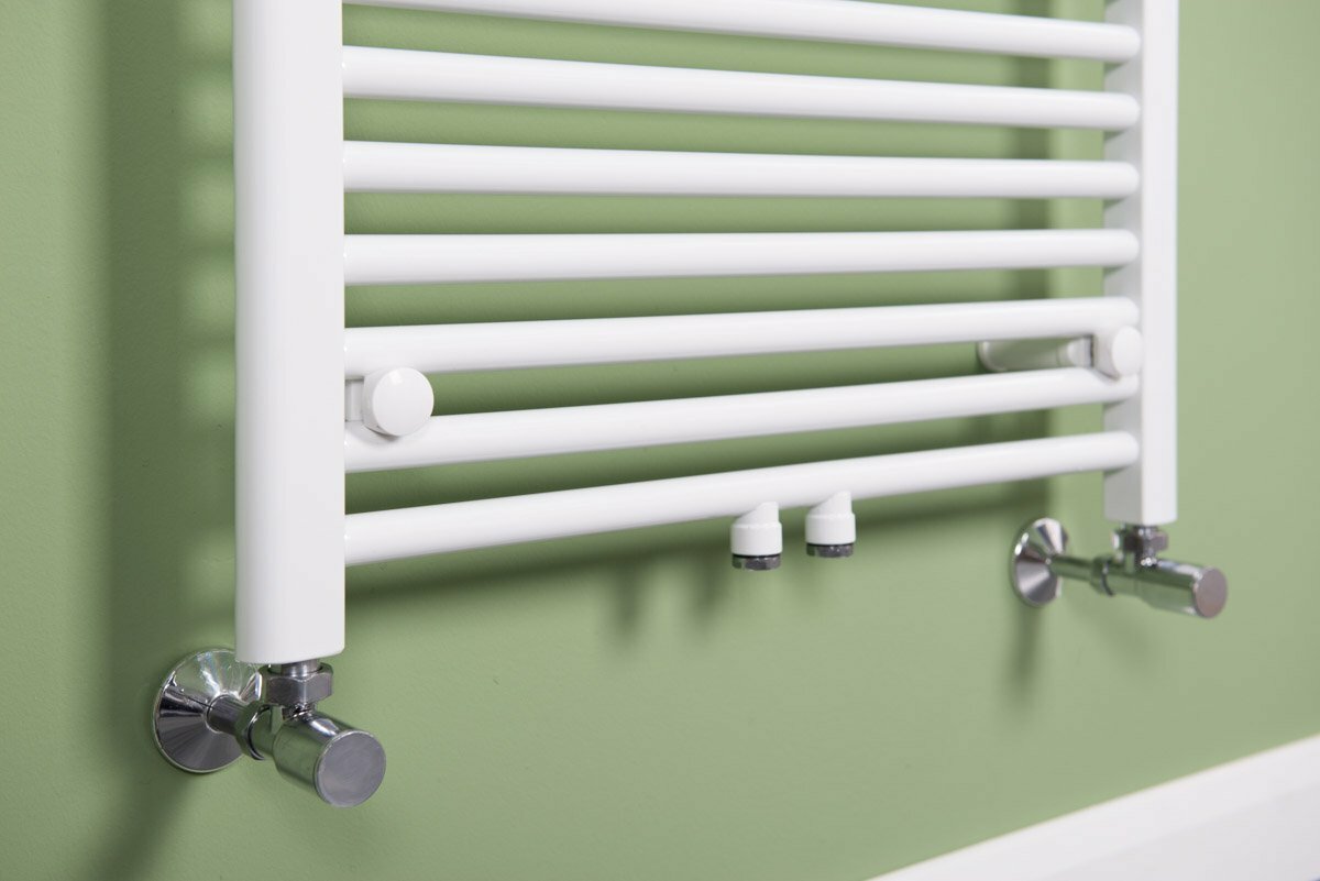 Heated Straight Style Bathroom Towel Radiator White Grey Silver 500 ...