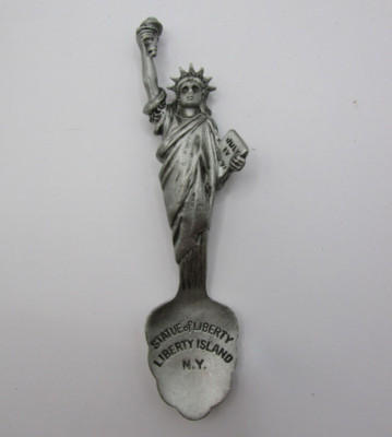 Statue Of Liberty PEWTER Souvenir Spoon, 3.75" | eBay